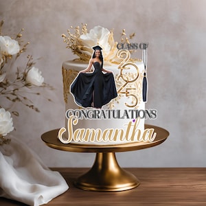 Custom 3D Graduation Cake Topper 2025 | Personalized Graduate Photo and ...