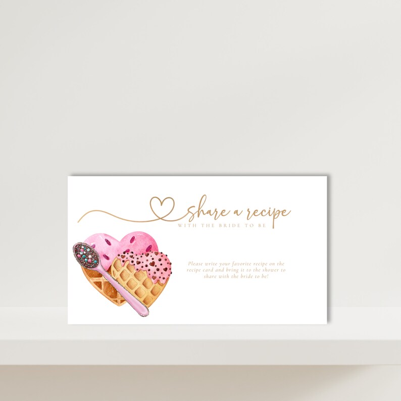 Editable Waffle Wedding Recipe Card Template Personalized - Etsy