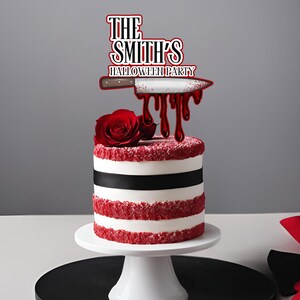 Handcrafted Halloween Killer Cake Topper - Custom Blood Dripping Knife ...