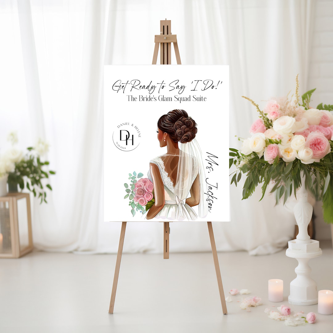African American Bridal Suite Sign - Dressing Room Decor - Bride ...