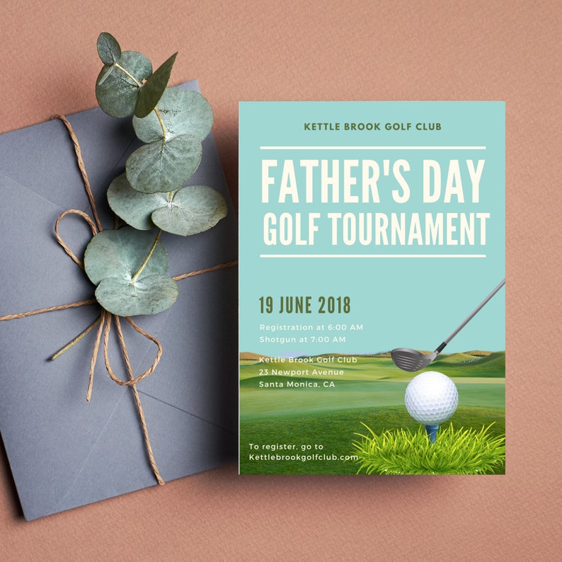 Father's Day Golf Tournament Invitation Golf Theme - Etsy