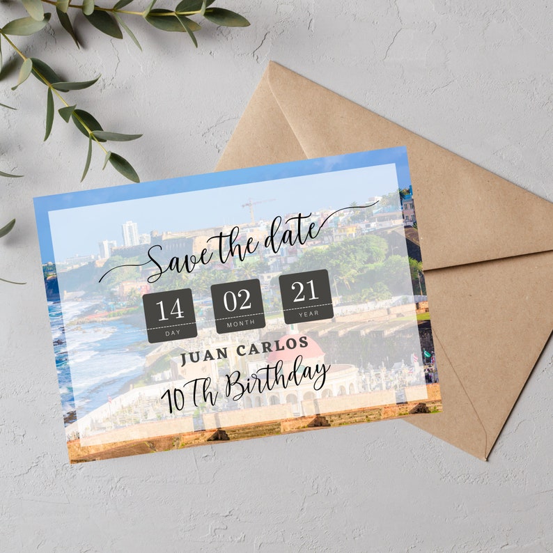 Puerto Rico Birthday Invitation Template Editable San Juan - Etsy