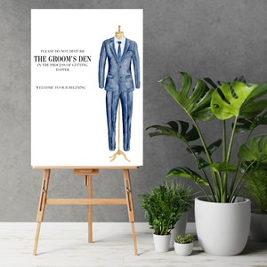 Groom Den Wedding Sign, Wedding Day Do Not Disturb Signs, Printable ...
