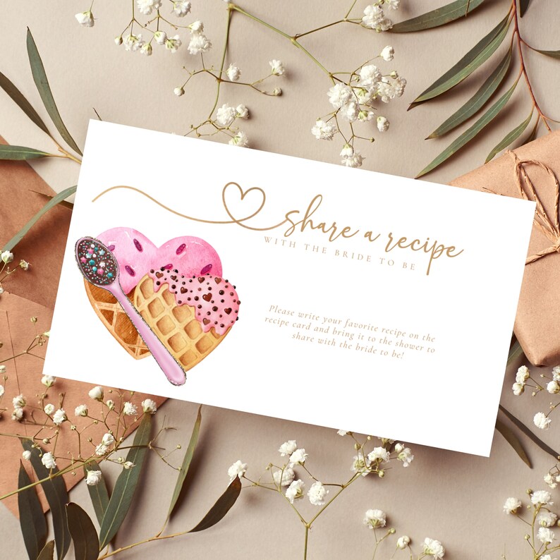 Editable Waffle Wedding Recipe Card Template Personalized - Etsy