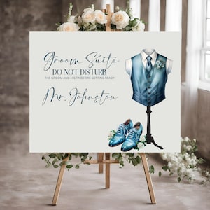 Customizable Groom Suite Sign, the Groom & His Tribe Getting Ready ...
