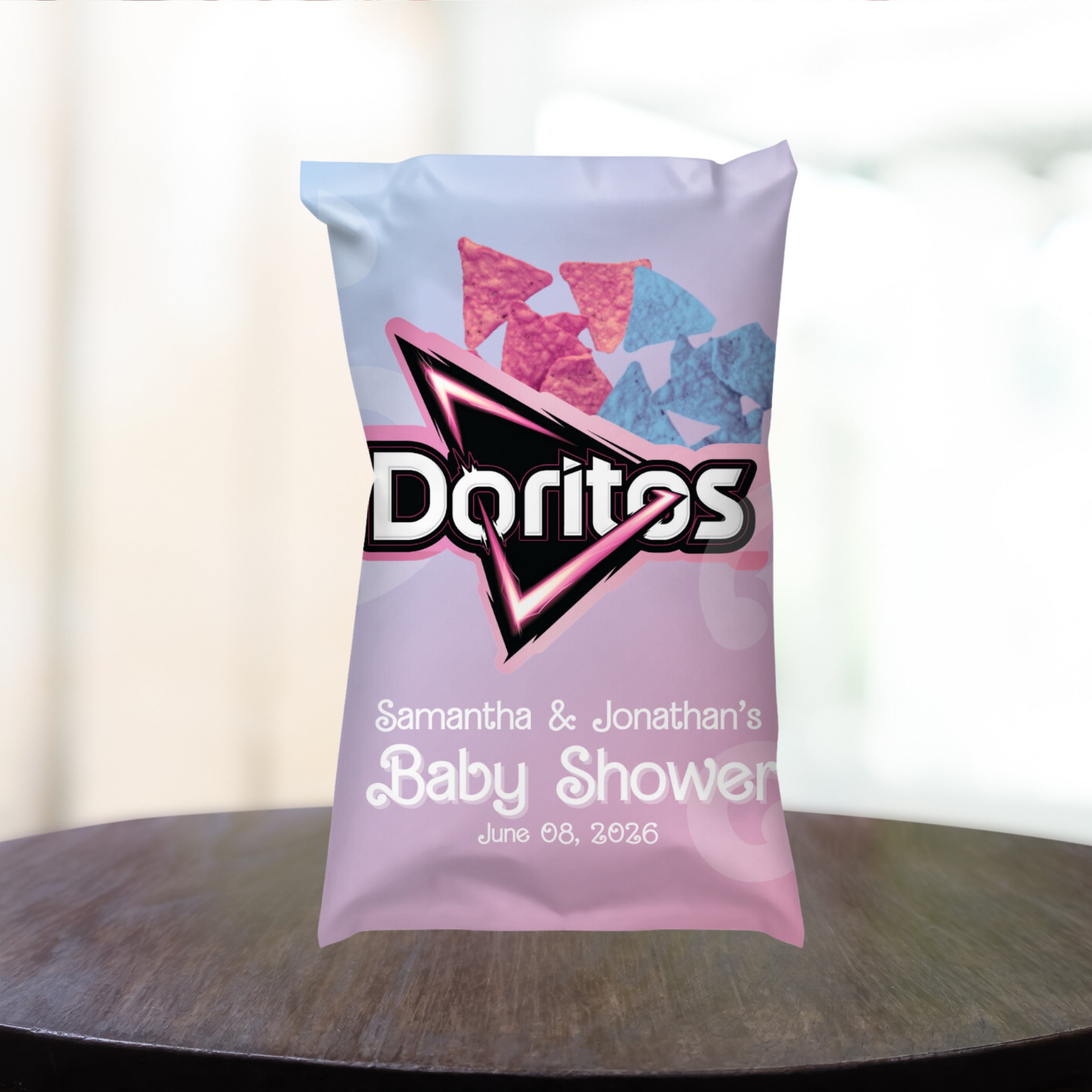 Pink and Blue Gender Reveal Chip Bag Baby Shower Doritos Chip - Etsy