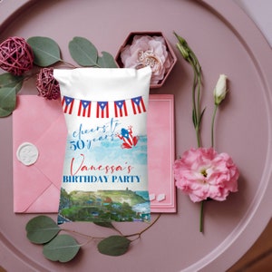 Custom Puerto Rico Chip Bag Party Favors Skyline Birthday Table Decor ...