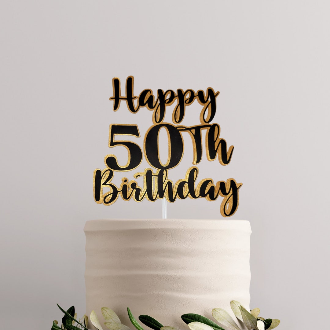 Custom Birthday Cake Topper - Personalized Name & Color Choices ...