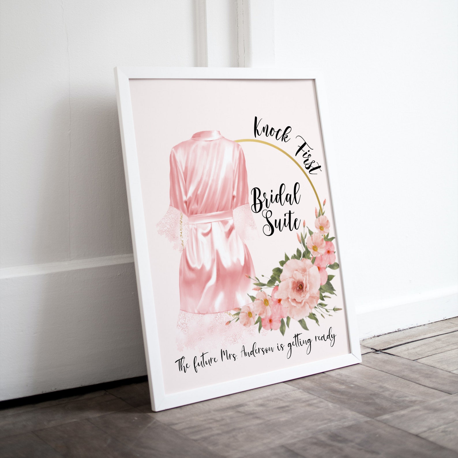 Bridal Suite Knock First Wedding Sign, the Bride is Getting Ready ...