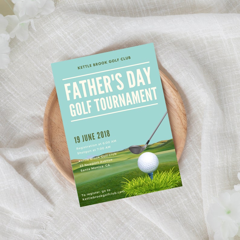 Father's Day Golf Tournament Invitation Golf Theme - Etsy