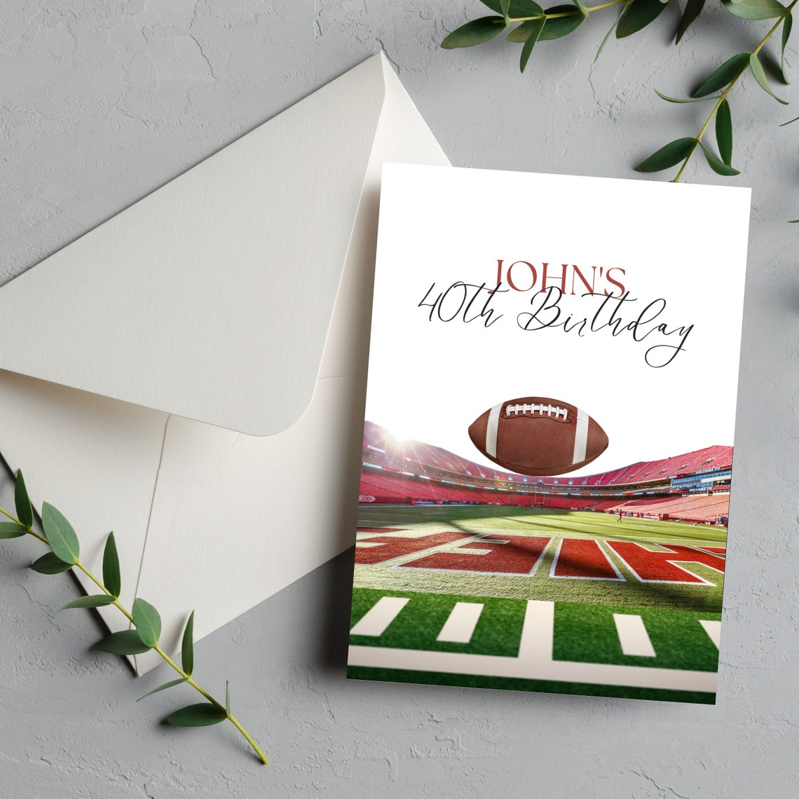 Football Fan Sports Invitation Custom Sports Invitations - Etsy