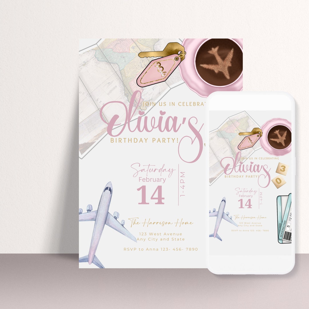 Birthday Weekend Vacation Invitation & Printable Itinerary for a ...