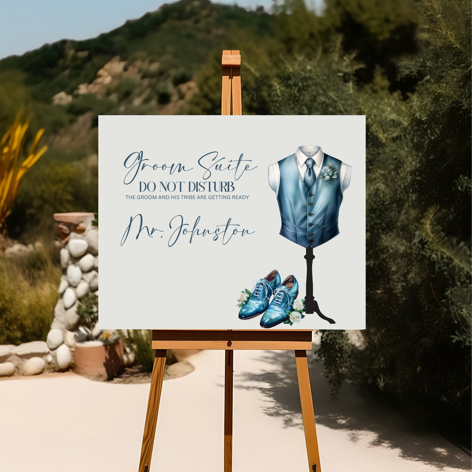 Customizable Groom Suite Sign, the Groom & His Tribe Getting Ready ...