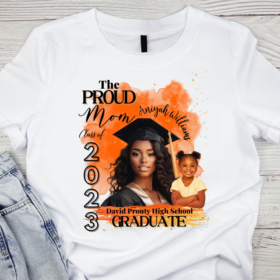 Graduation T Shirt Design, Editable in Canva, 2024 Graduation Proud Mom ...