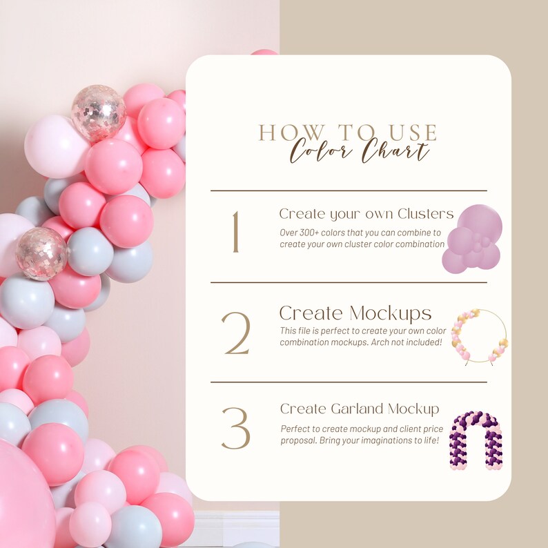 Balloon Color Guide Mockup , Balloon Artist Color Chart, Decomex ...