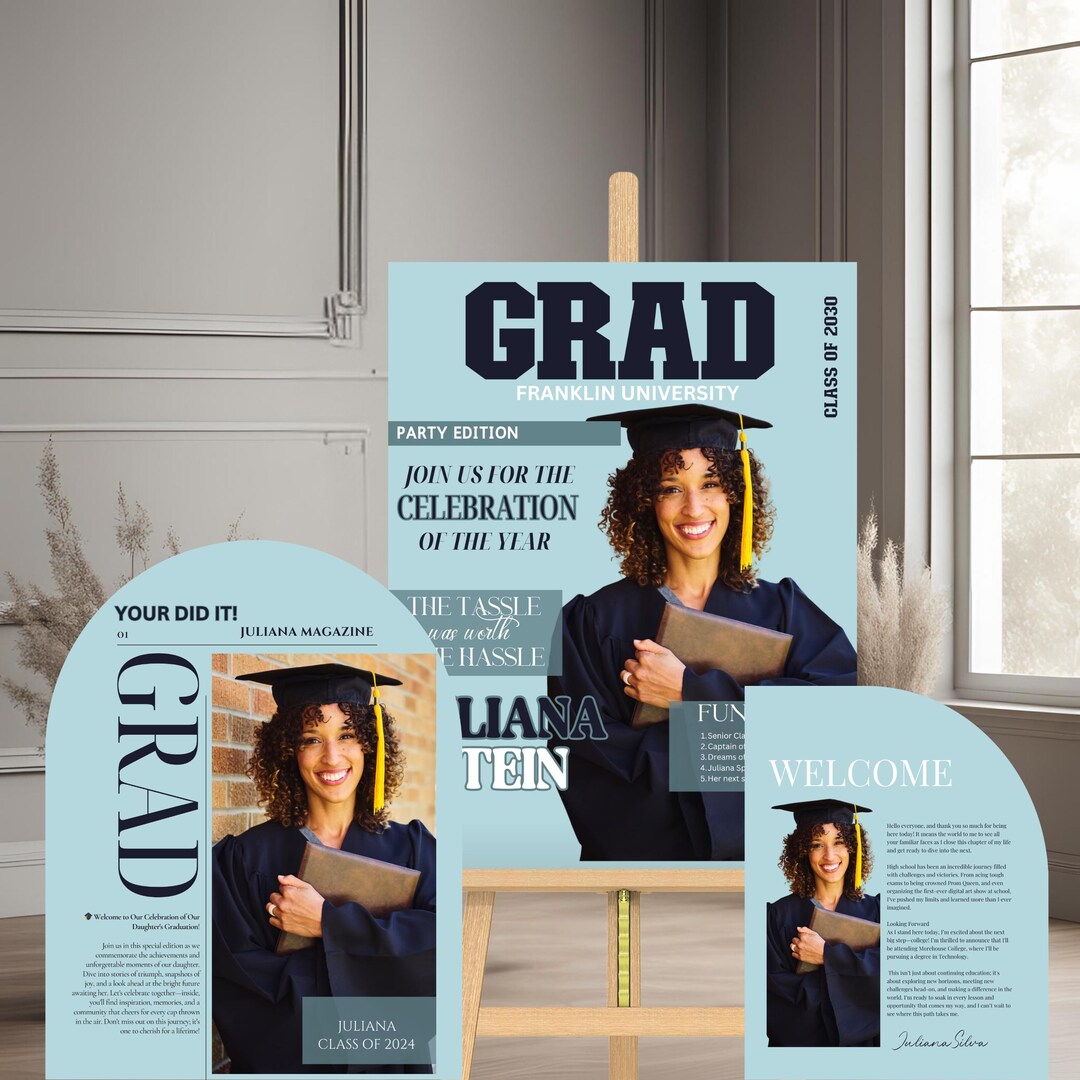 Personalized 2025 Graduation Welcome Sign | Editable Graduation Arch ...