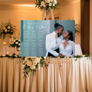 Custom Wedding Photo Seating Chart Sign –acrylic or Foam Board ...
