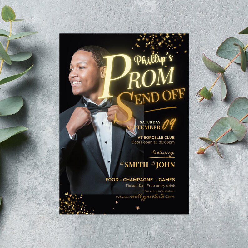 Prom Send off Party Invitation Prom Printable Invitation - Etsy