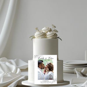 Edible Custom Wedding Cake Topper With Photo – Personalized Bride ...