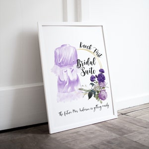 Bridal Suite Knock First Wedding Sign, the Bride is Getting Ready ...