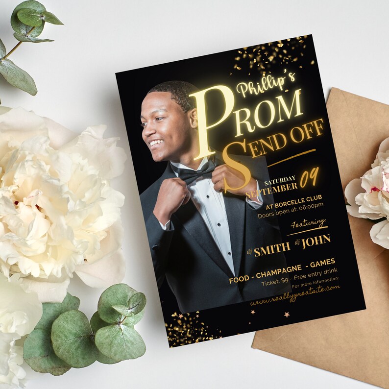 Prom Send off Party Invitation Prom Printable Invitation - Etsy