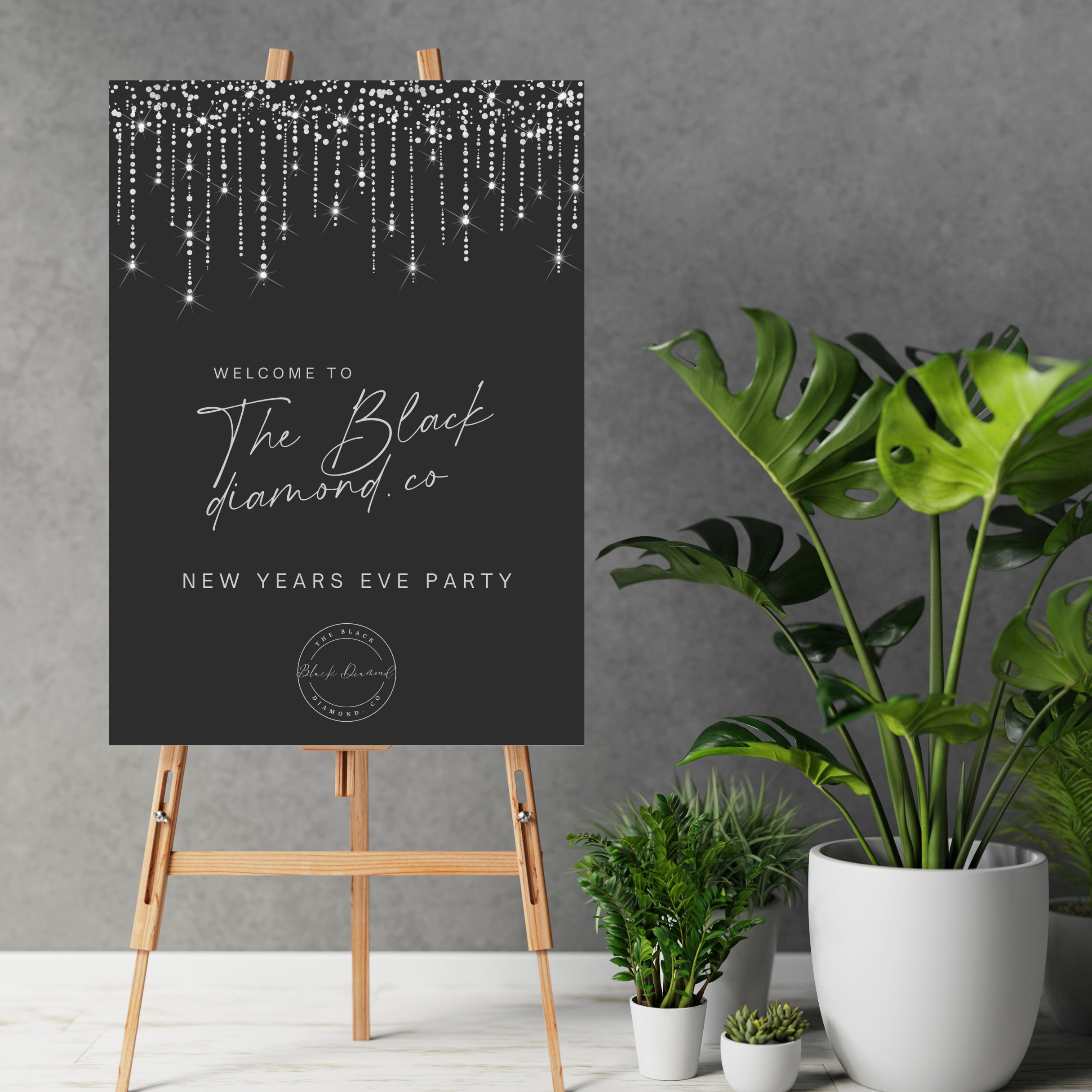 Editable New Year's Eve Party Welcome Sign Template - Etsy