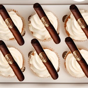 Edible Cigar Cupcake Topper for Men's Birthday Party | Personalized ...