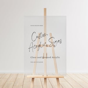 Personalized Clear Acrylic Party Sign - Elegant Event Signage, Custom ...
