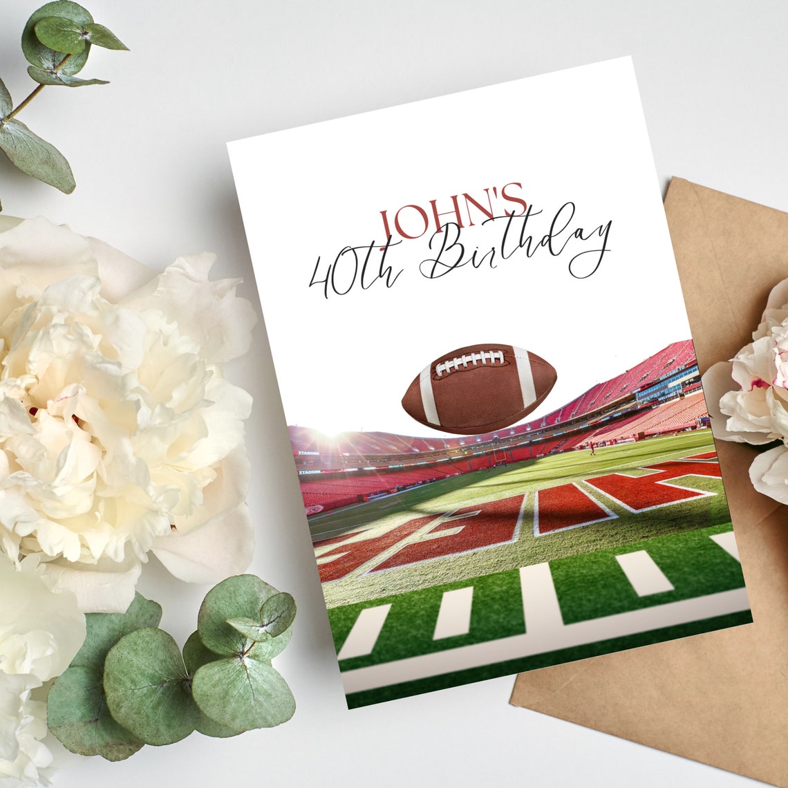 Football Fan Sports Invitation Custom Sports Invitations - Etsy