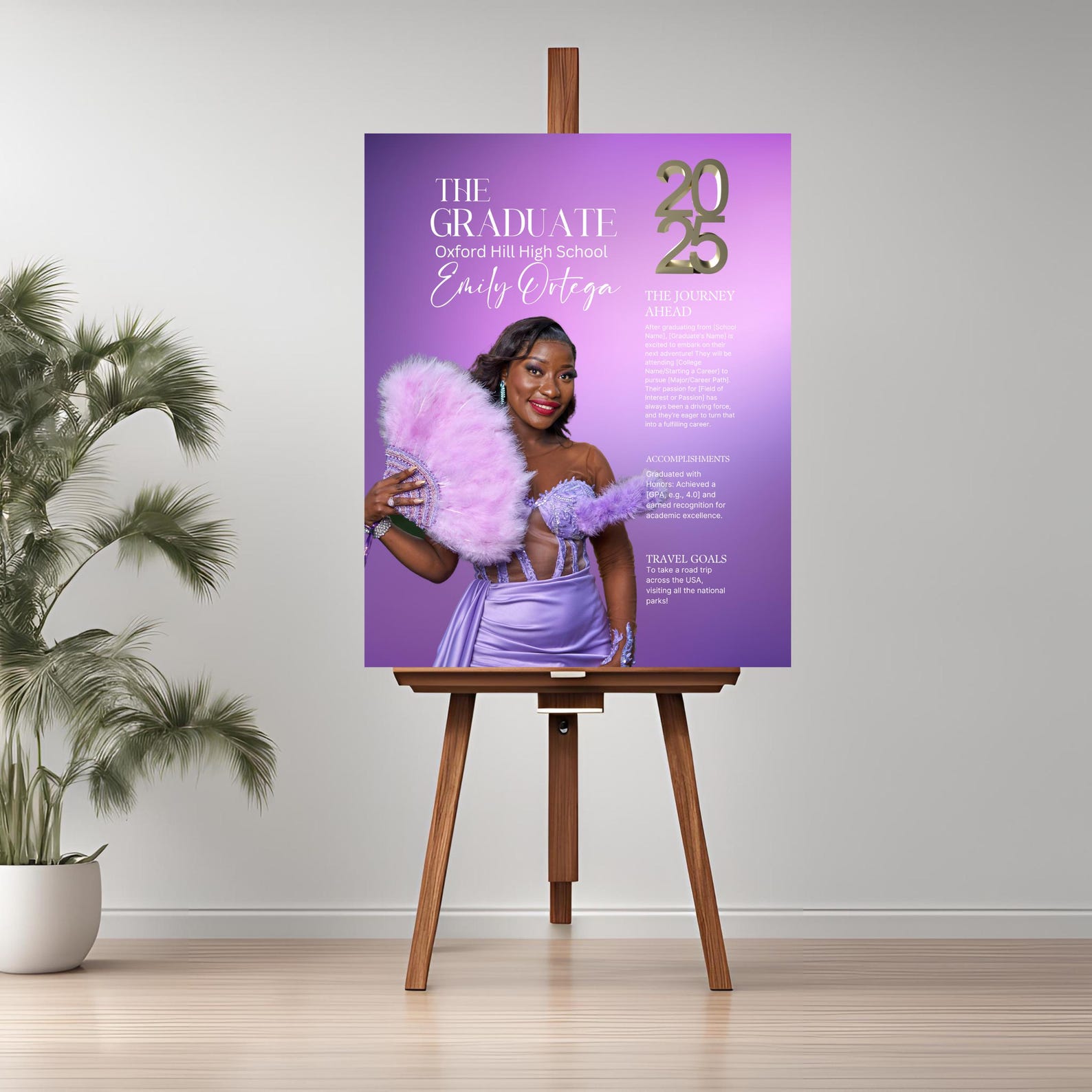 Custom 2025 Graduation Welcome Sign | Editable Fun Facts Magazine Cover ...