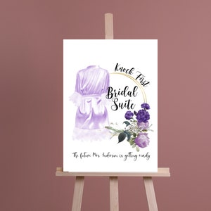 Bridal Suite Knock First Wedding Sign, the Bride is Getting Ready ...