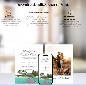 Maldives Island Bachelorette Invitation Template, Maldives Bachelorette ...