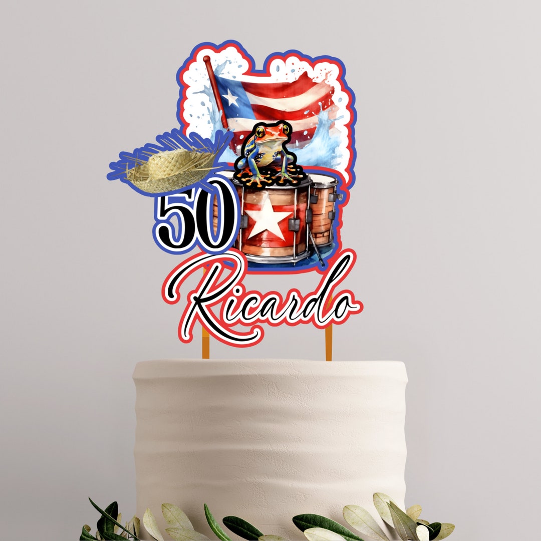 Custom Handmade Personalized Puerto Rico 3D Cake Topper Birthday ...