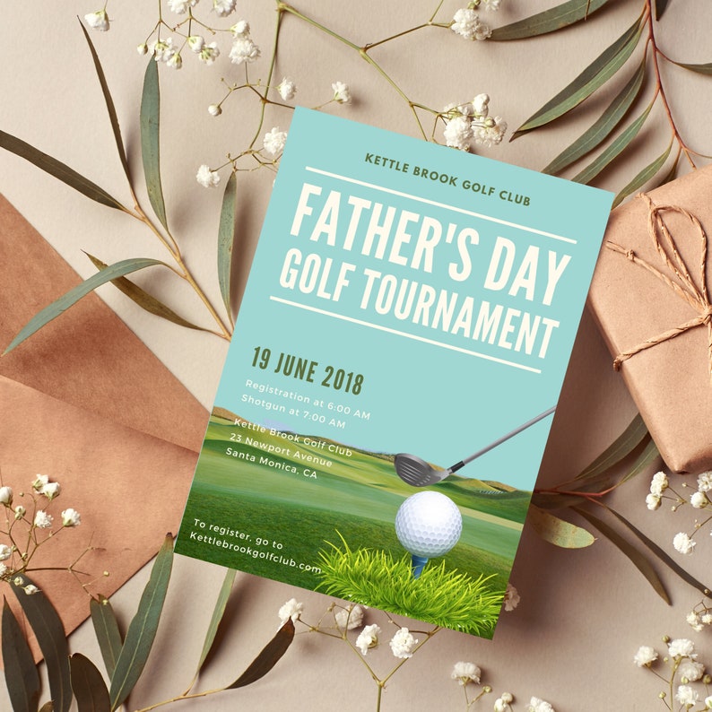 Father's Day Golf Tournament Invitation Golf Theme - Etsy