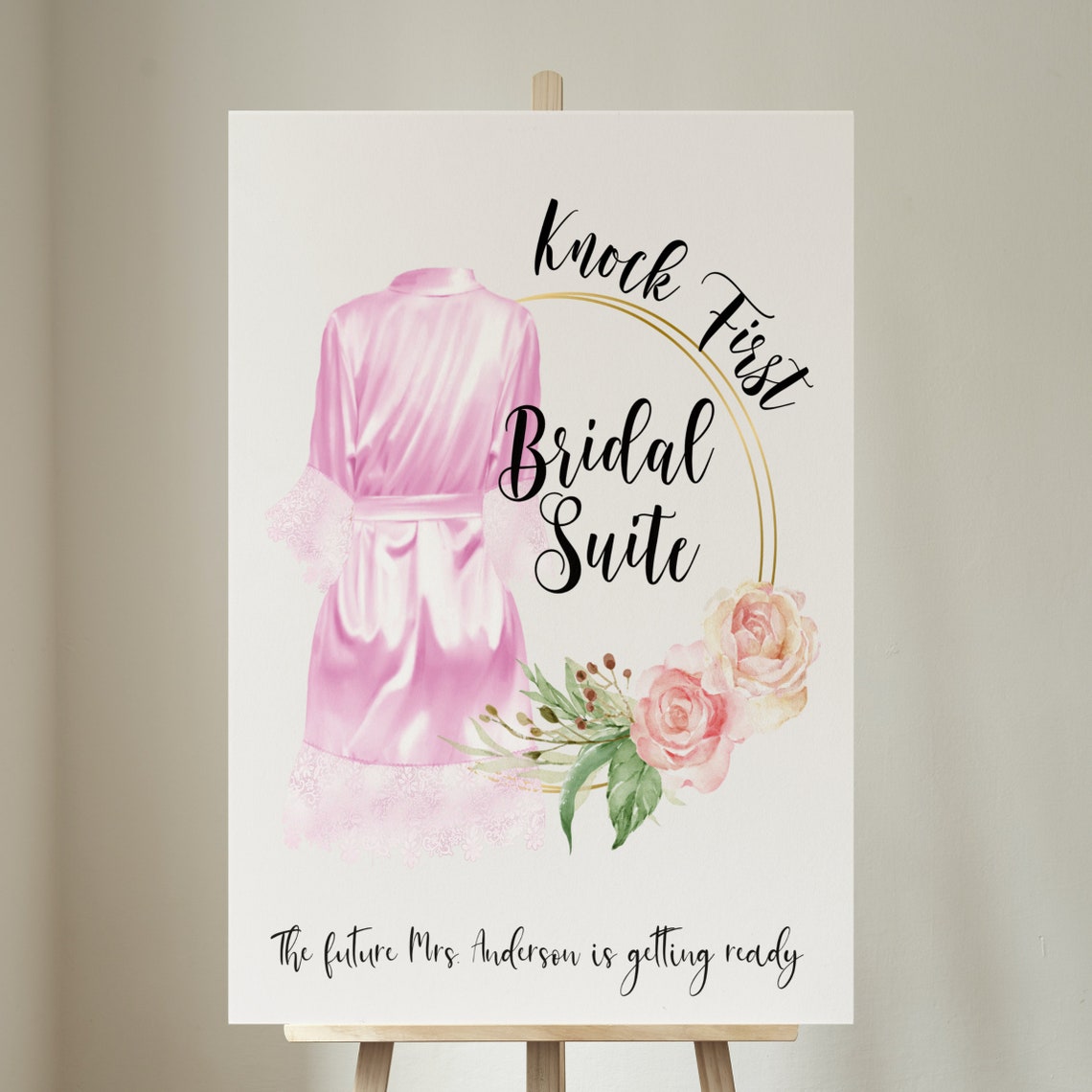 Bridal Suite Knock First Wedding Sign, the Bride is Getting Ready ...