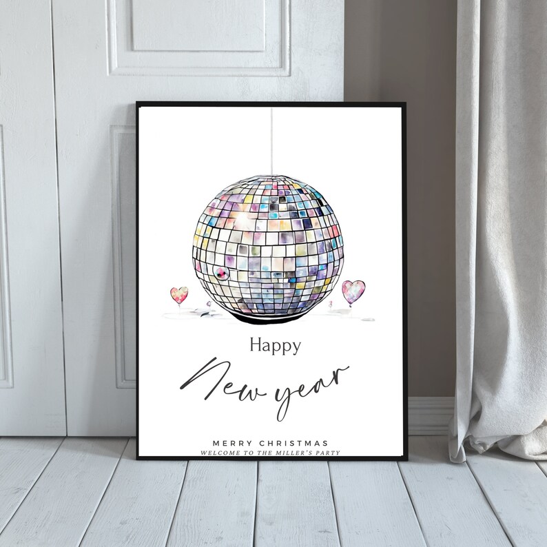Printable New Year's Welcome Sign Template Happy New - Etsy