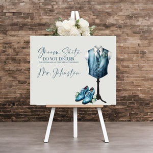 Customizable Groom Suite Sign, the Groom & His Tribe Getting Ready ...
