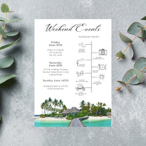 Maldives Island Bachelorette Invitation Template, Maldives Bachelorette ...