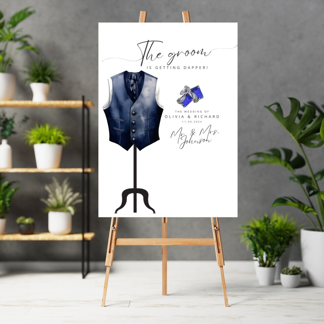 Groom Wedding Suite Welcome Sign, Groomsmen Dressing Room Banner ...