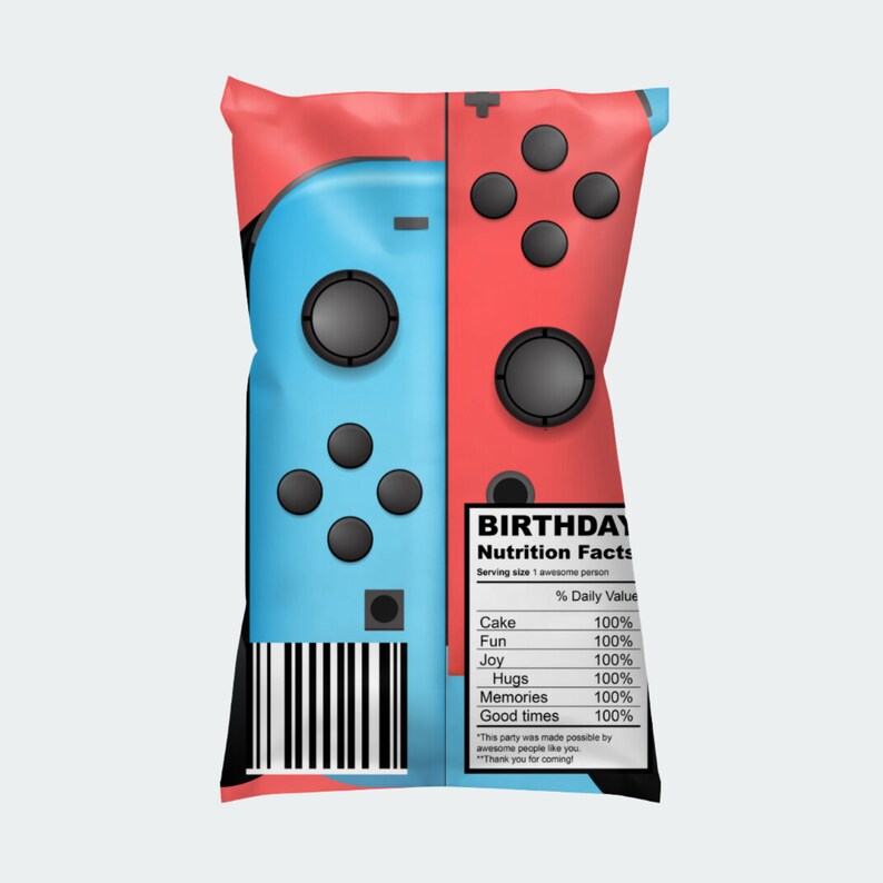 Video Game Assembled Chip Bag Chip Bags Party Favor Video - Etsy