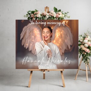 In Loving Memory Welcome Sign Template | Custom Photo Funeral Signage ...