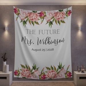 Personalized Bridal Shower Backdrop, Future Mrs. Wedding Banner, Custom ...