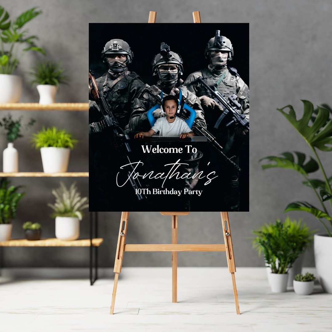 Editable Gamer Birthday Welcome Sign, Gamer Editable Party Banner ...