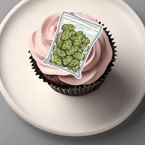 Personalized Cannabis Birthday Cake Topper | Custom Name and Age Stoner ...