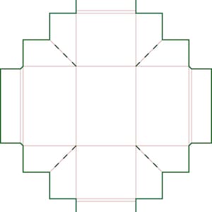 Foldable Box SVG Template for Small Items | Printable Cardstock | Gift ...