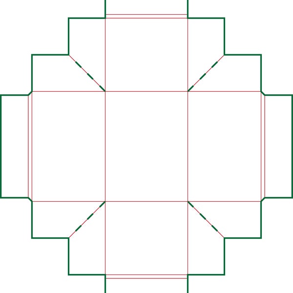 Open Top Box Template - Etsy