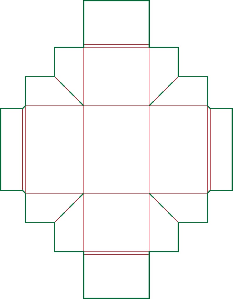 Foldable Box SVG Template for Small Items | Printable Cardstock | Gift ...