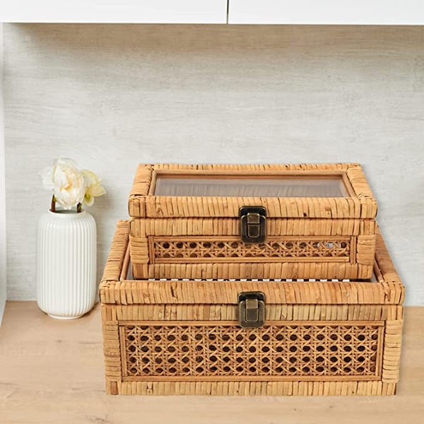 Rattan Box - Etsy
