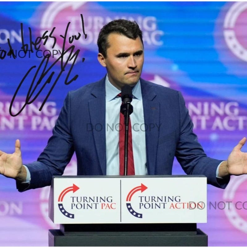 Charlie Kirk Autographed - Etsy