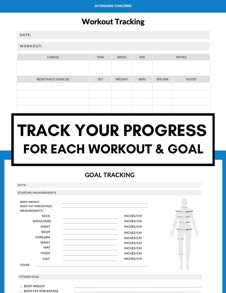 Intermediate At-home Workout Plan - Etsy